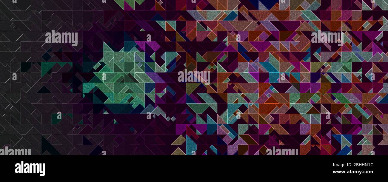 Abstract 3D glass panorama background design illustration Stock Photo ...