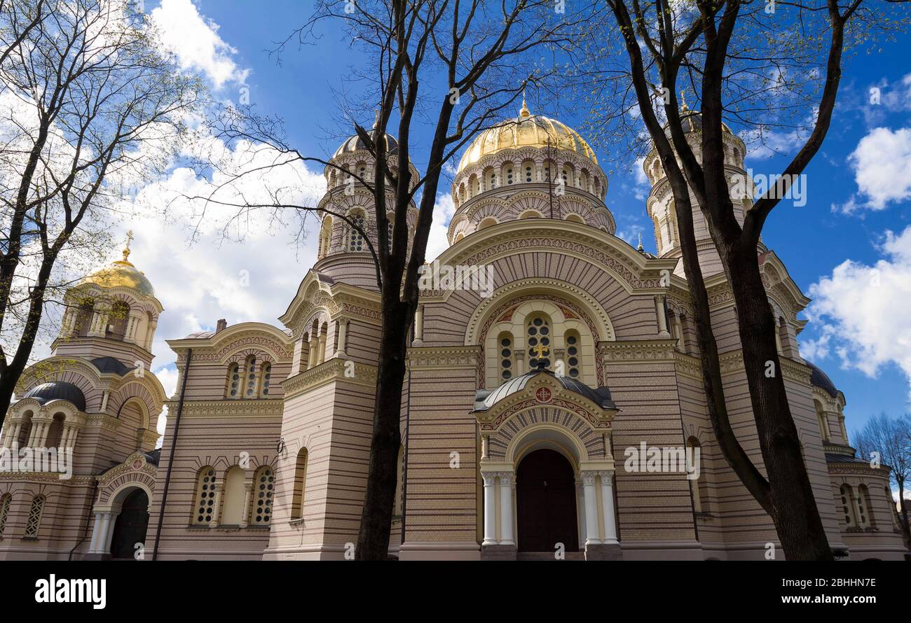 Orthodox The Nativity of Christ Cathedral in Riga, Latvia Stock Photo ...