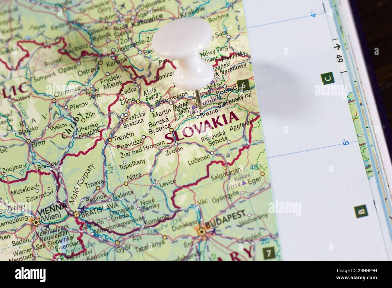Slovakia map pin hi-res stock photography and images - Alamy