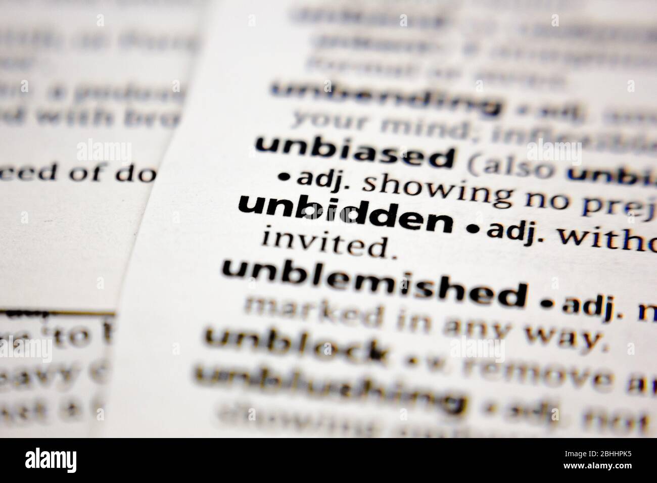 Unbidden hi-res stock photography and images - Alamy