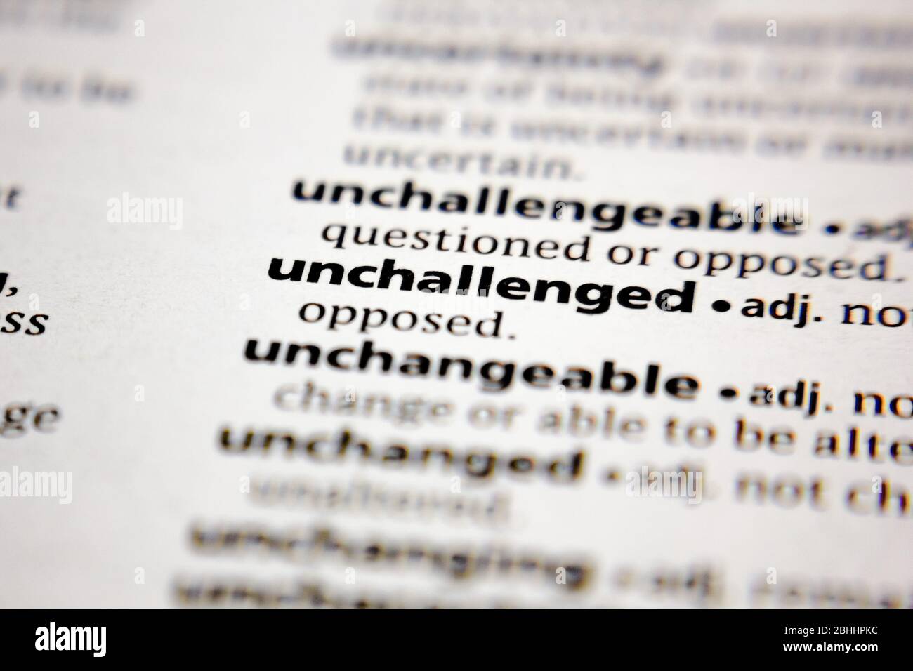 Unchallenged hi-res stock photography and images - Alamy