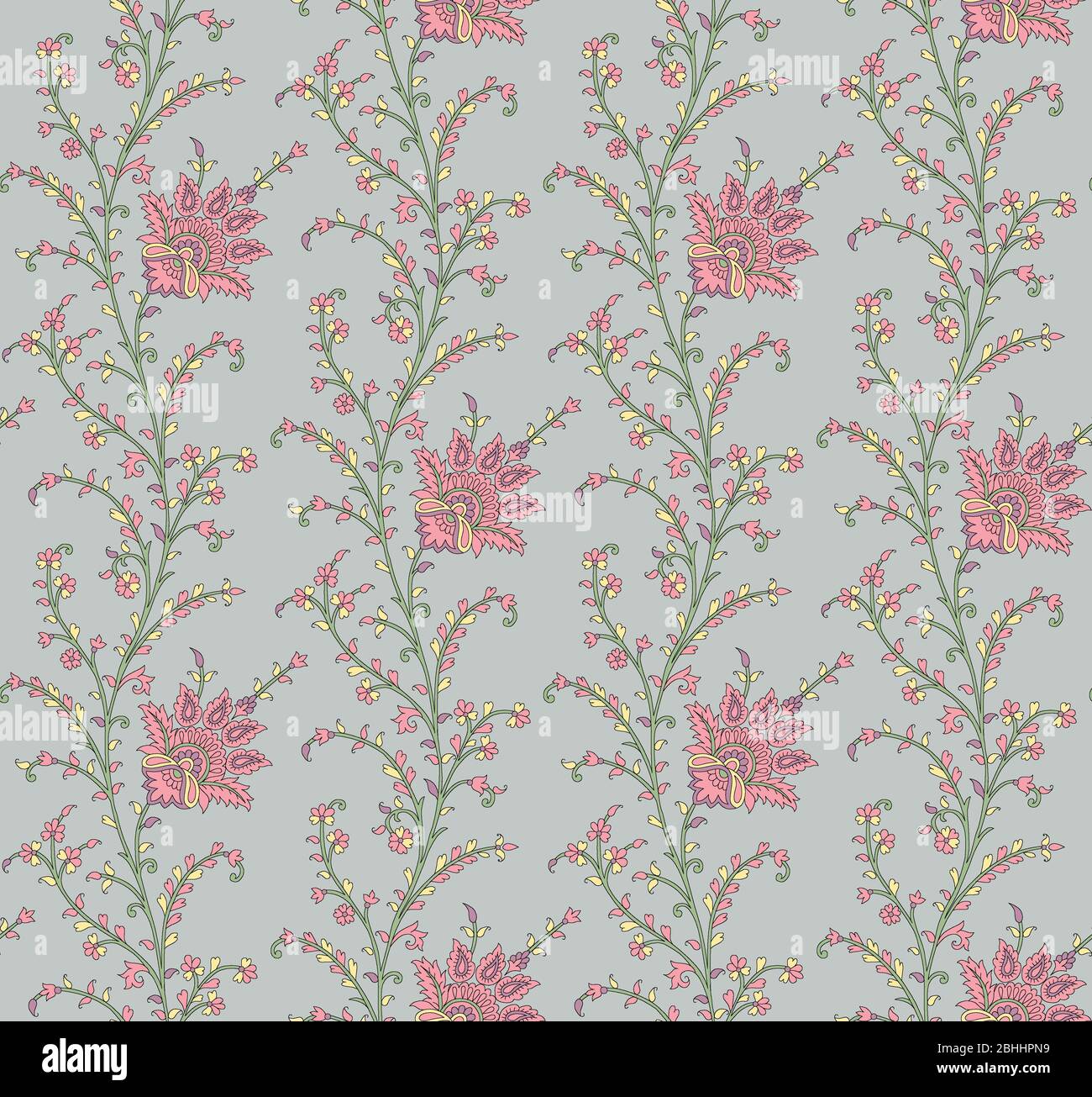 seamless floral flower design pattern Stock Photo - Alamy