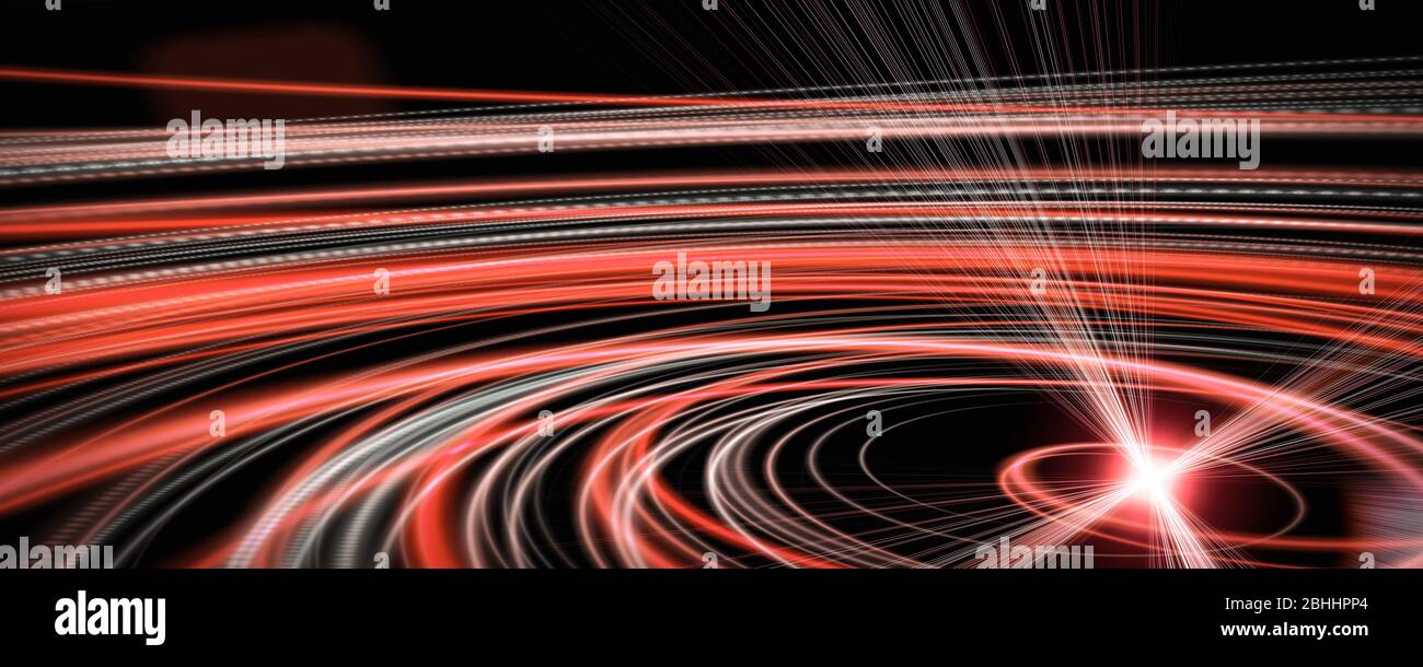 Futuristic particle stripe panorama background design illustration with ...
