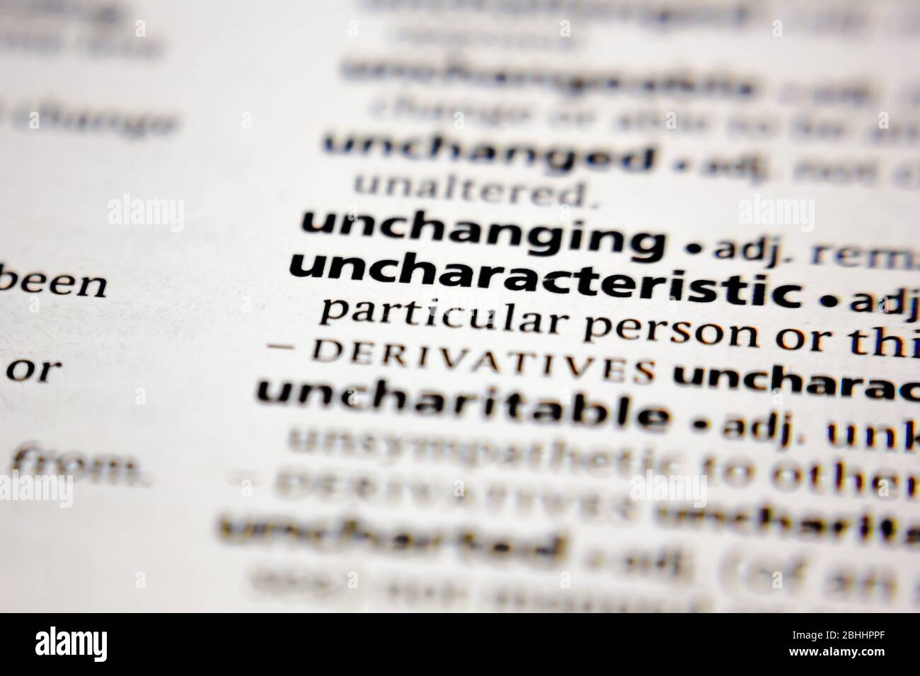 Uncharacteristic hi-res stock photography and images - Alamy