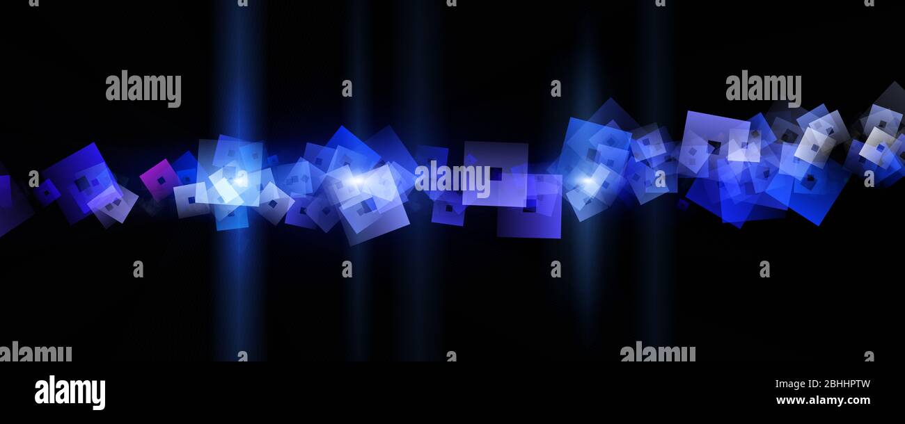 Futuristic square panorama background design illustration with light ...
