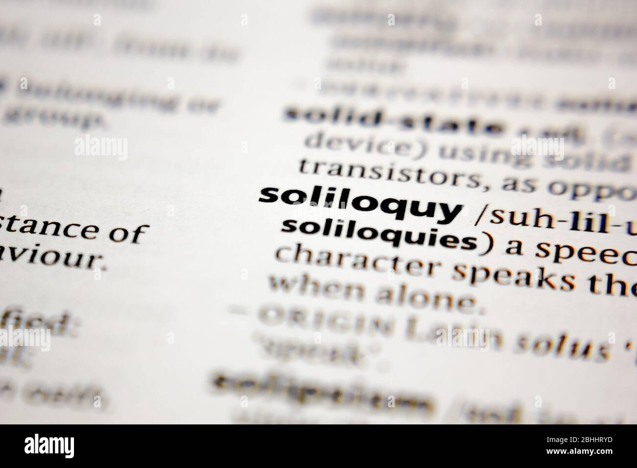 Soliloquy hi-res stock photography and images - Alamy