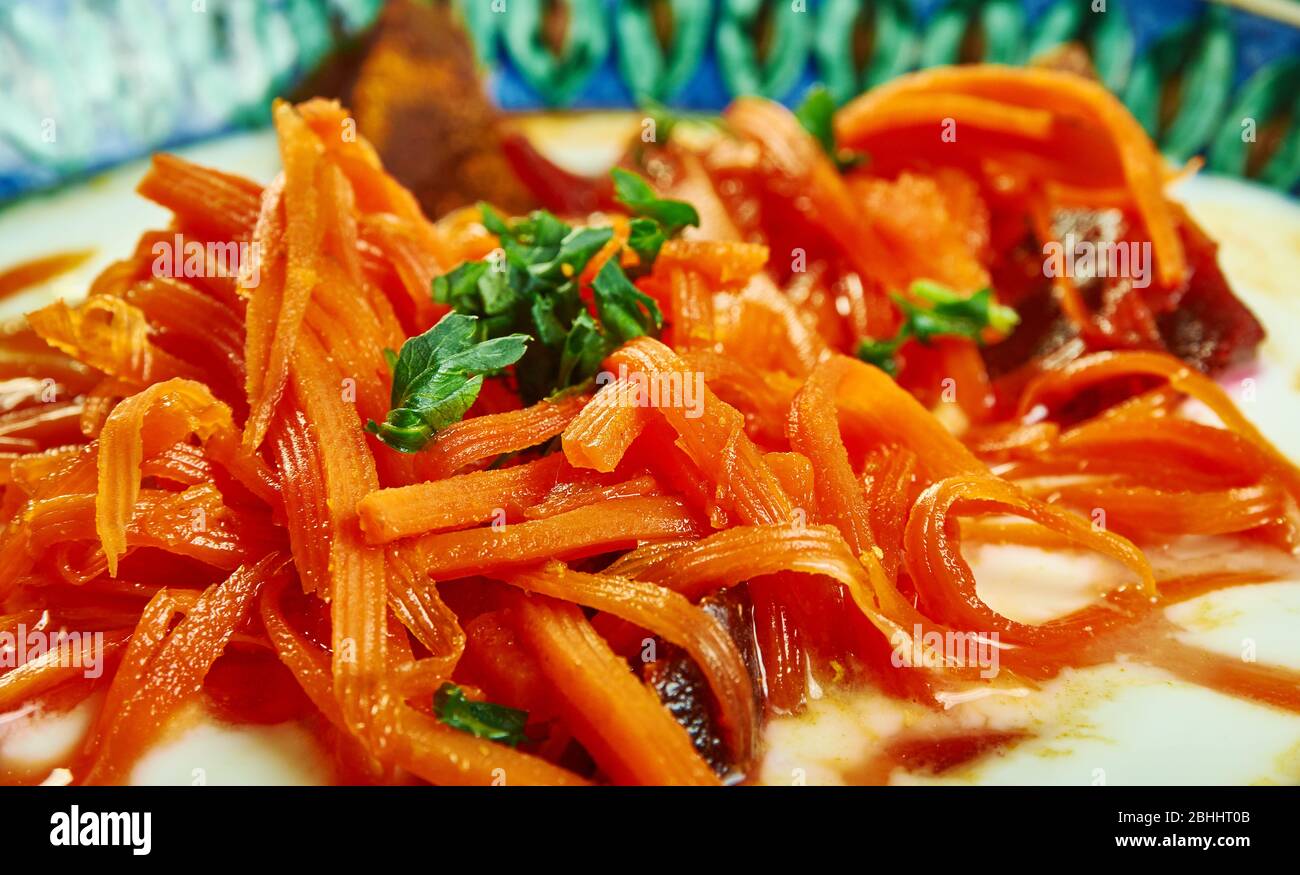 Beets carrots with cumin haydari, Turkish meze of strained yogurt ...