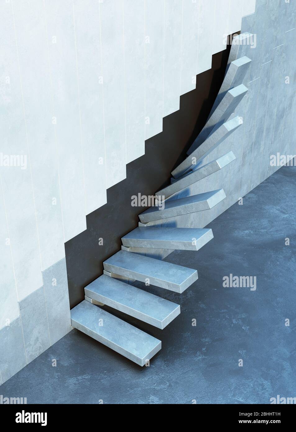stairs leading upward, architectural composition Stock Photo - Alamy