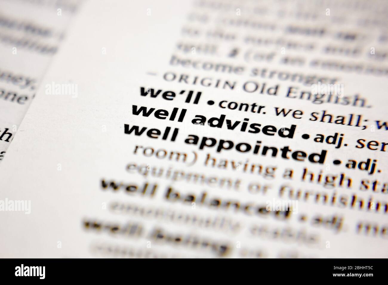 Well advised hi-res stock photography and images - Alamy