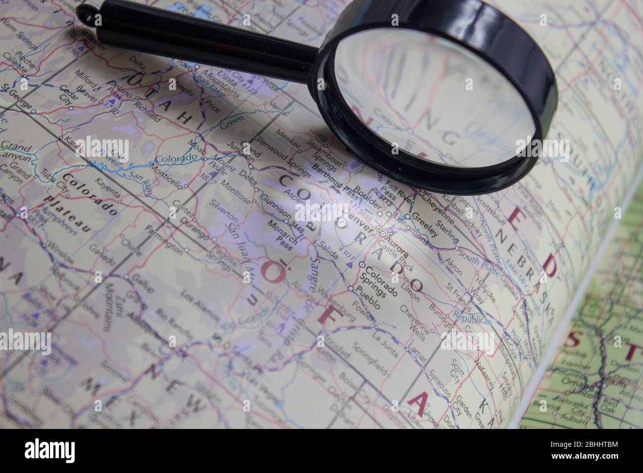 American state Colorado on the map of the world or atlas Stock Photo ...