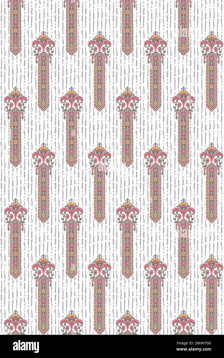 seamless floral motif design pattern Stock Photo - Alamy