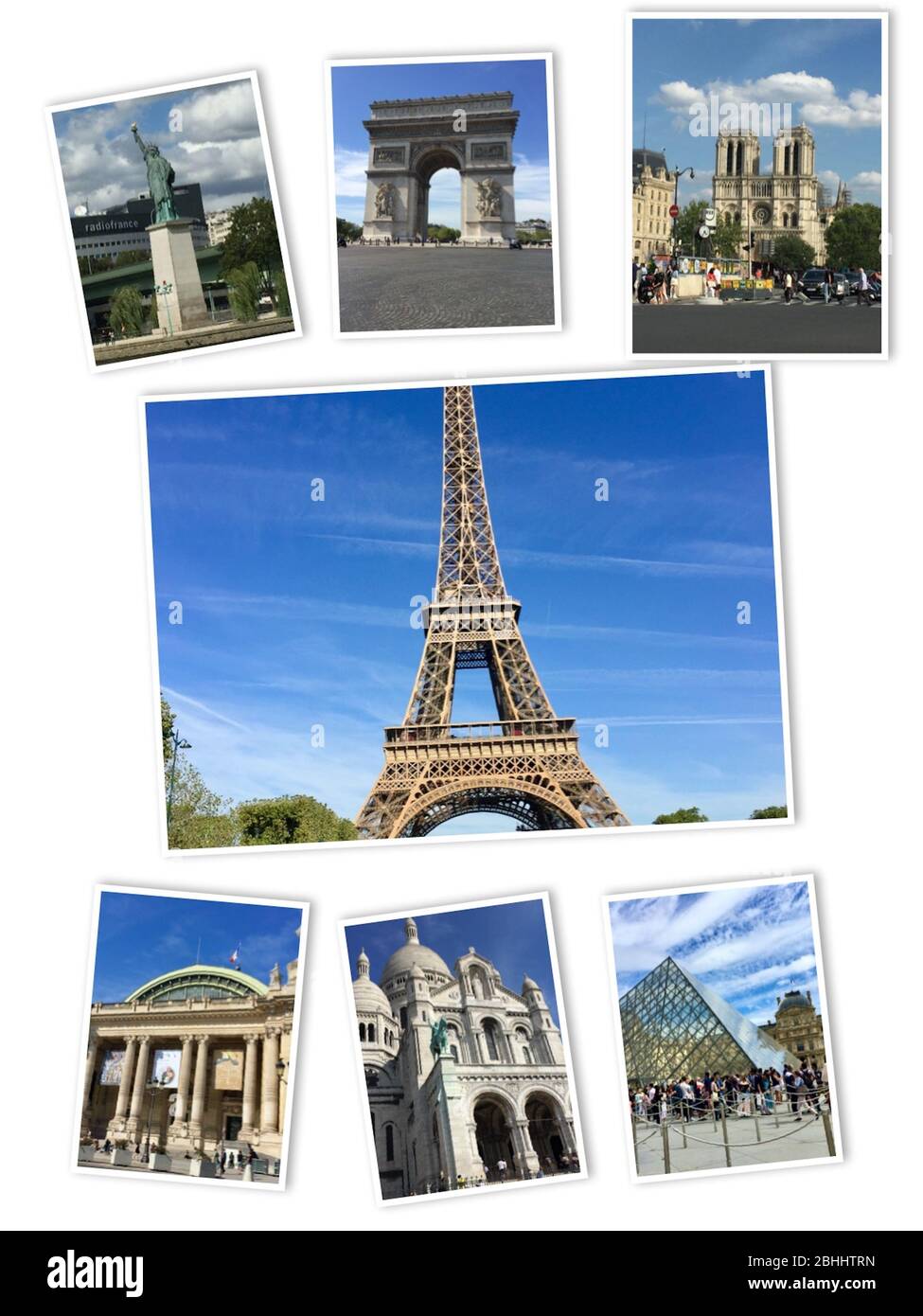 Collage with the most famous pictures of Paris Stock Photo - Alamy