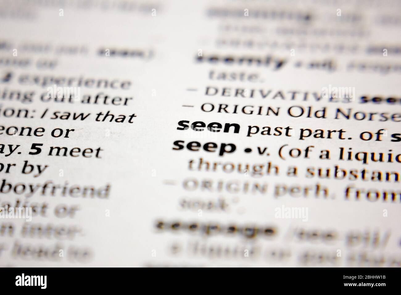 Word or phrase seen in a dictionary Stock Photo - Alamy