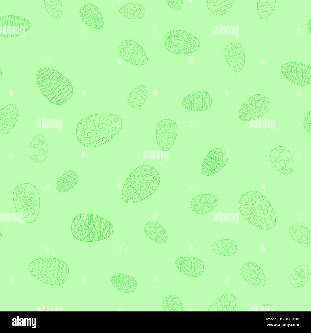 doodle vector easter eggs chaotic seamless pattern - green Stock Vector Image & Art - Alamy