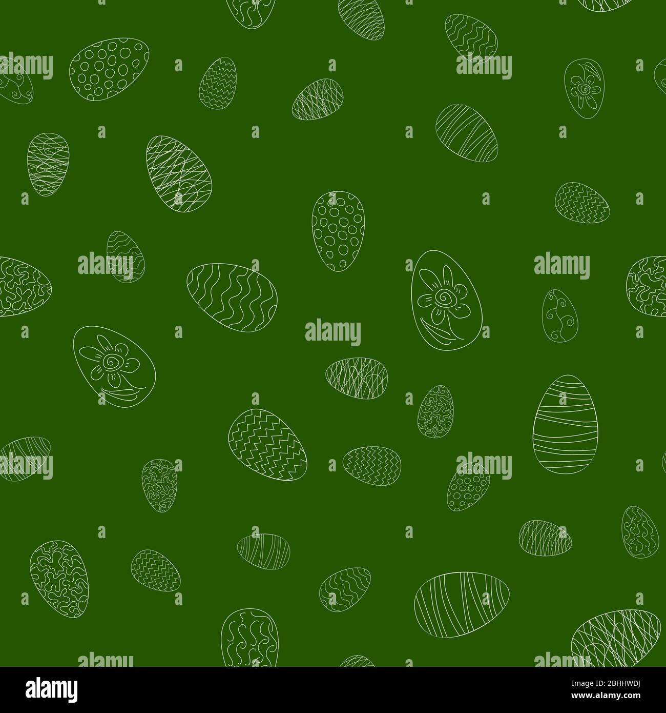 doodle vector easter eggs chaotic seamless pattern - green Stock Vector Image & Art - Alamy