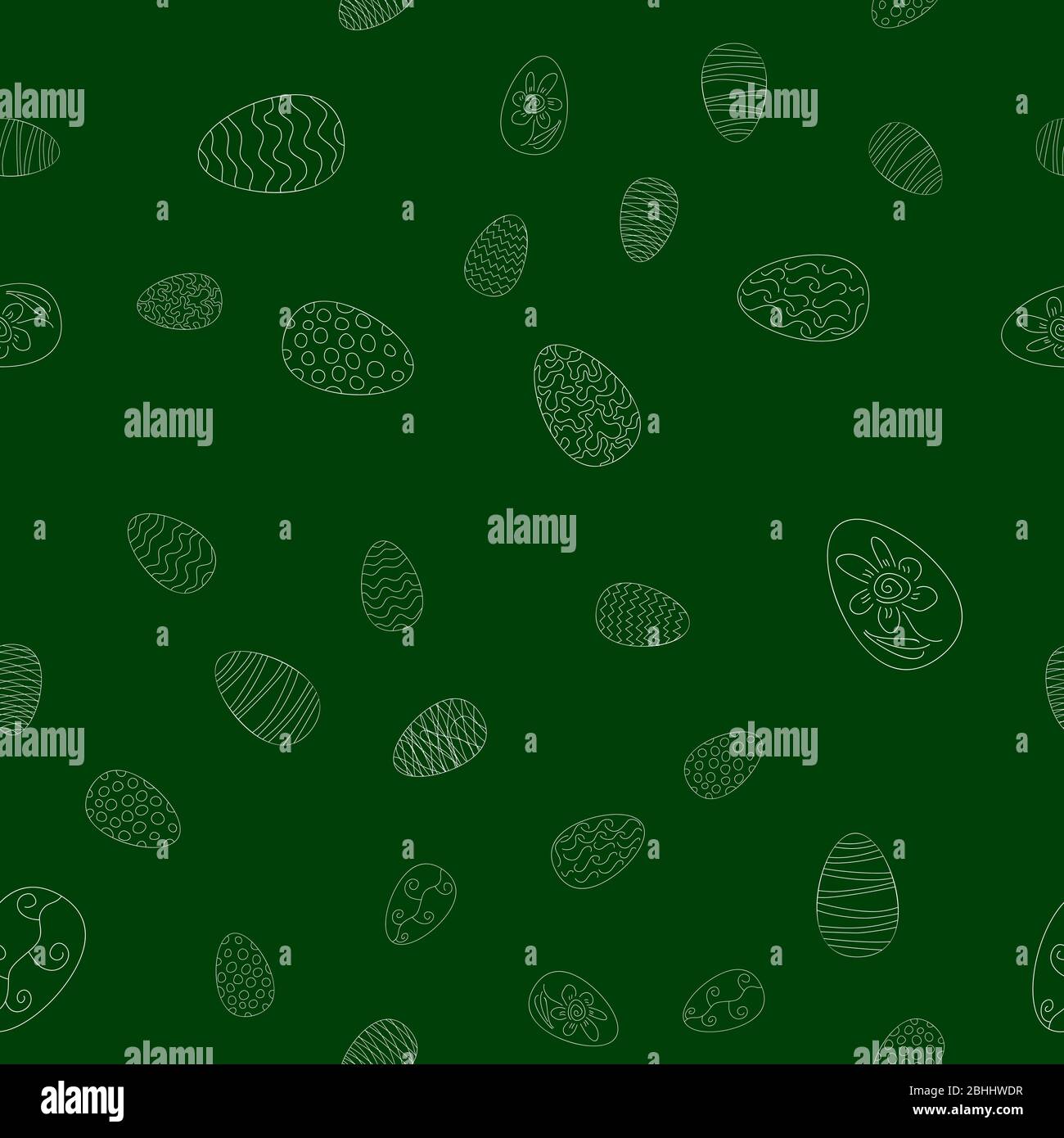 doodle vector easter eggs chaotic seamless pattern - green Stock Vector Image & Art - Alamy