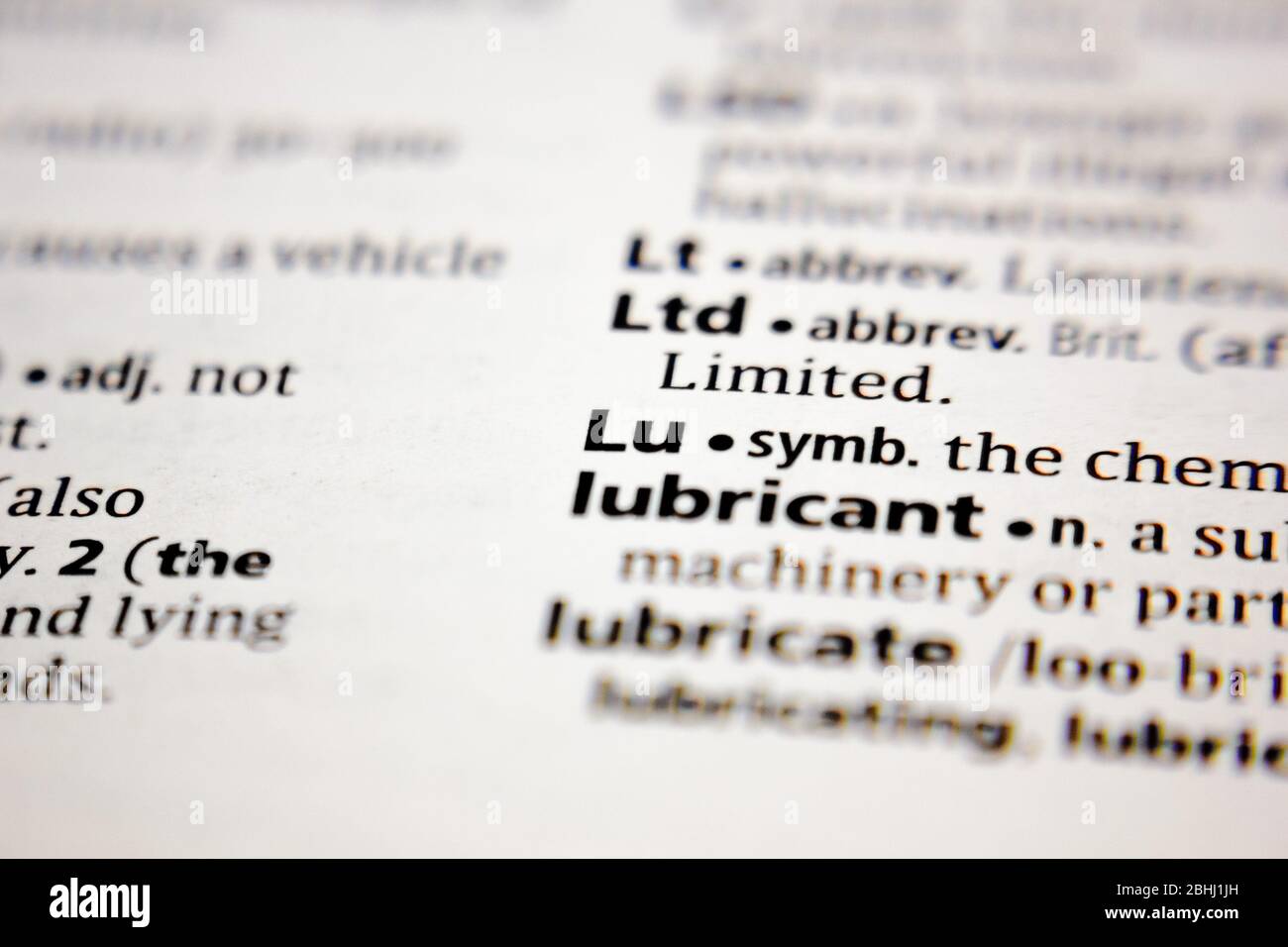 Word or phrase Lu in a dictionary Stock Photo - Alamy
