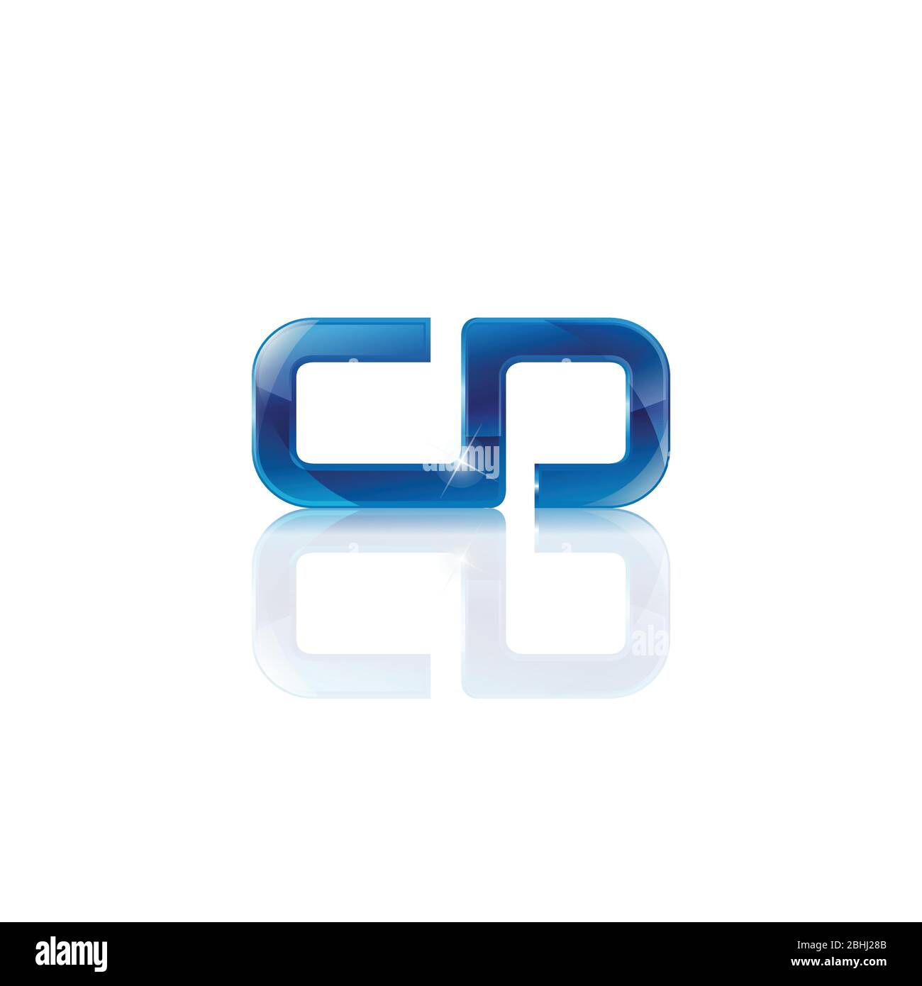Shiny initial letter cd lettermark logo template design vector image ...
