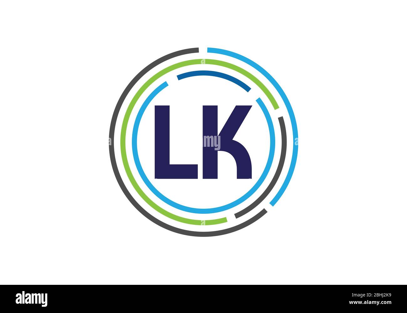 Initial Monogram Letter L K Logo Design Vector Template. LK Letter Logo ...