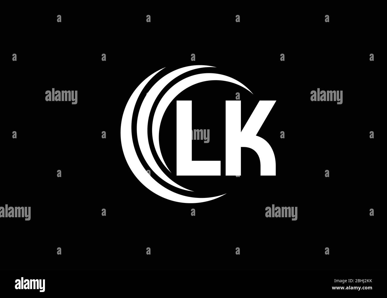 Initial Monogram Letter L K Logo Design Vector Template. LK Letter Logo ...