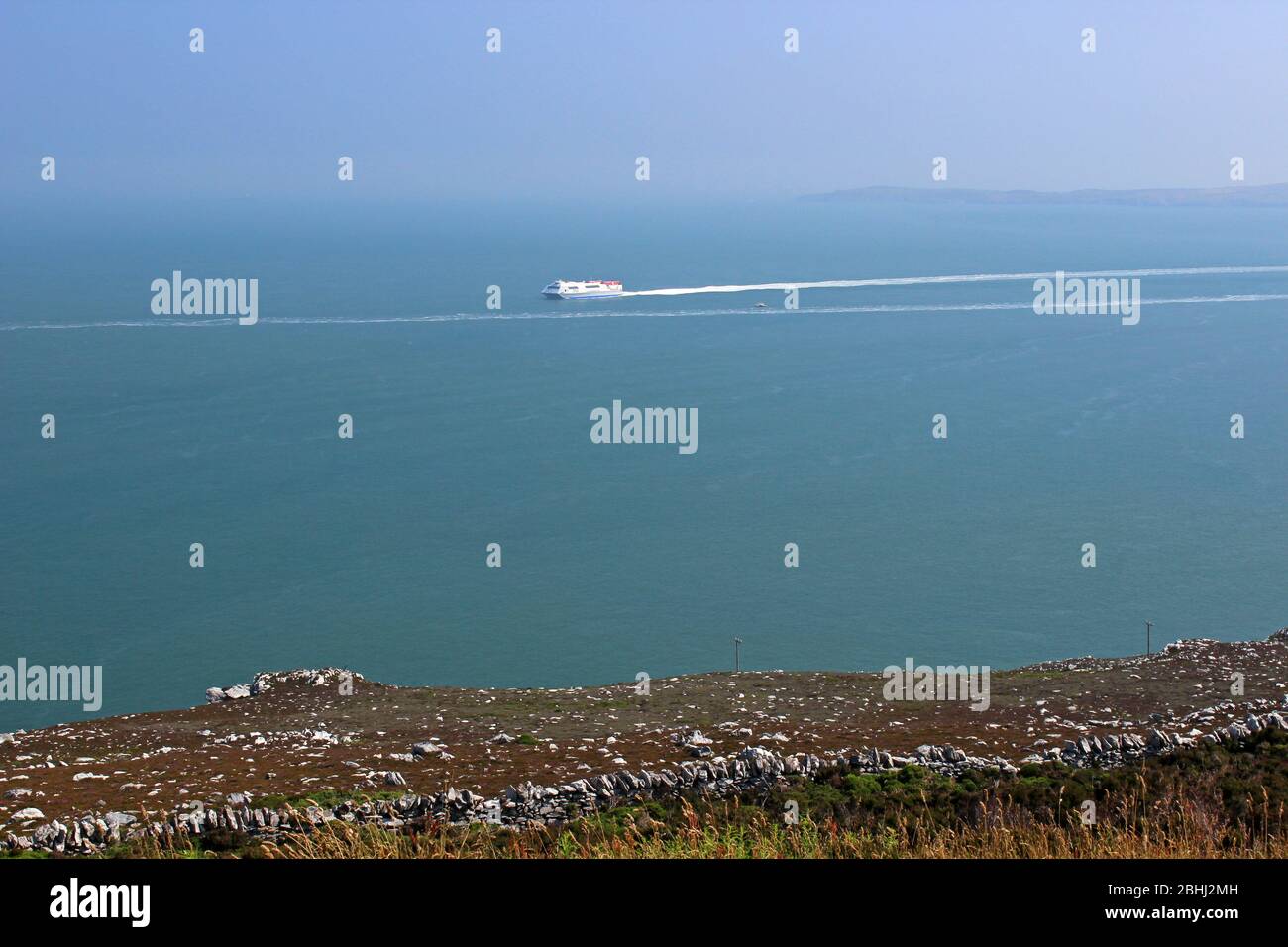 Stena line ferry travelling between Holyhead and Dublin Stock Photo - Alamy