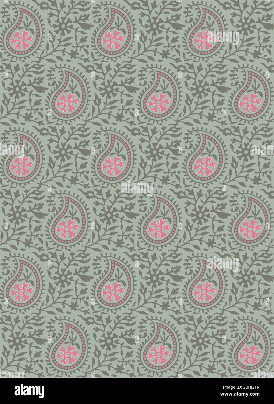 seamless vintage floral paisley pattern Stock Photo - Alamy