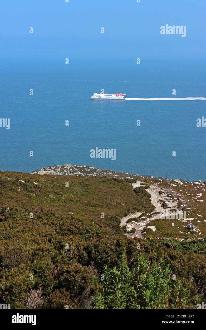 Stena line ferry travelling between Holyhead and Dublin Stock Photo - Alamy