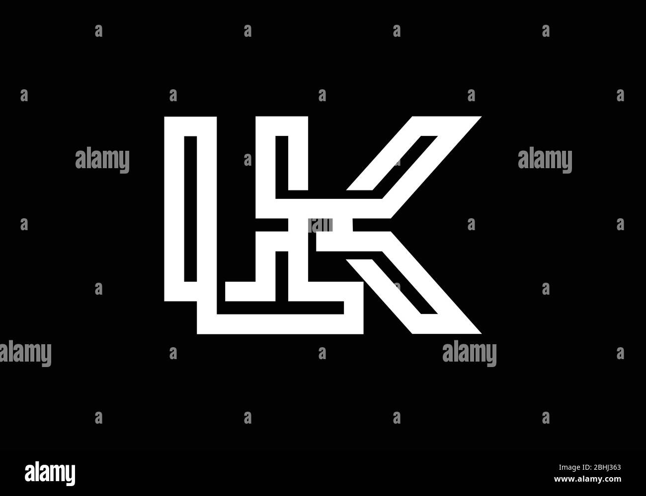 Initial Monogram Letter L K Logo Design Vector Template. LK Letter Logo ...