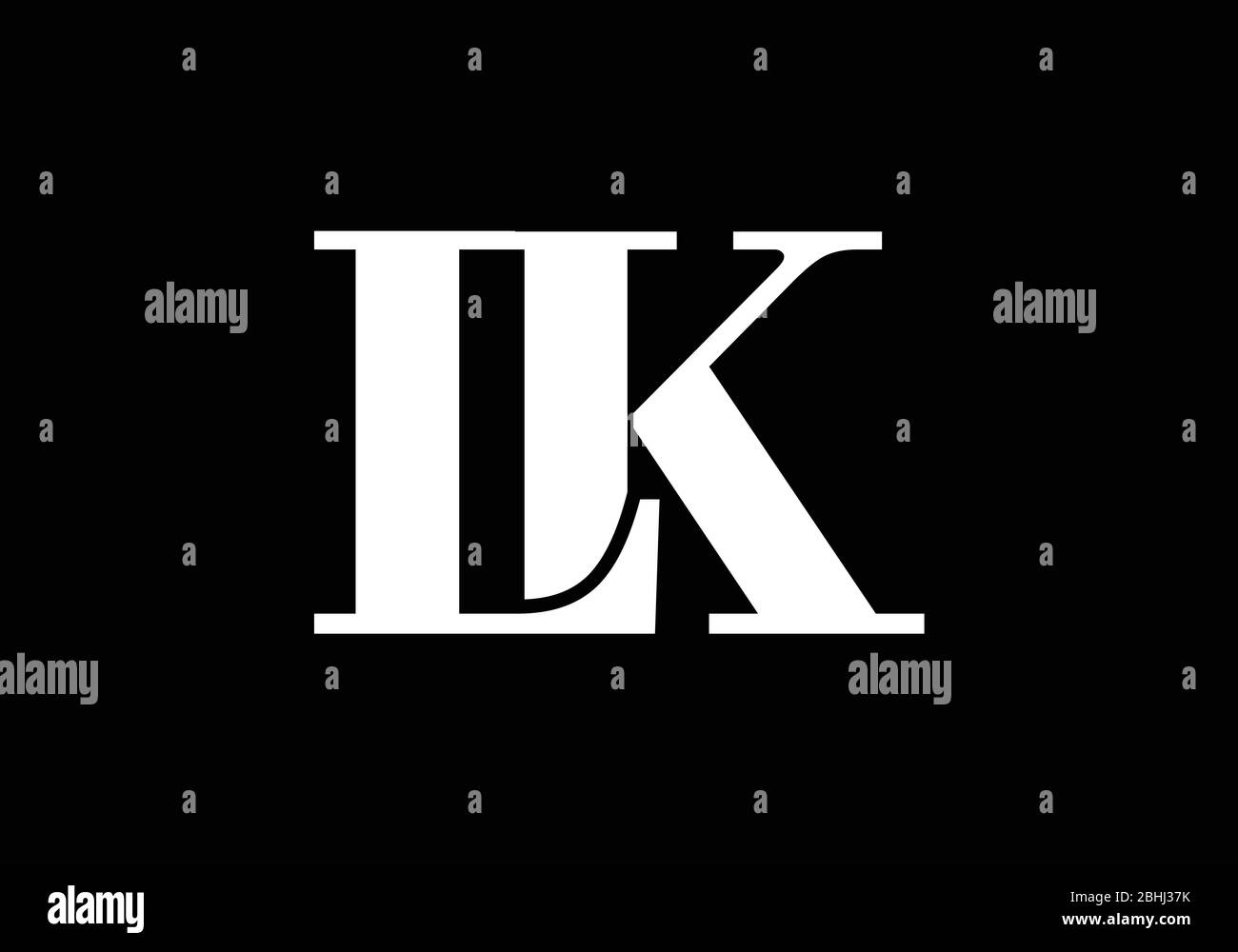 Initial Monogram Letter L K Logo Design Vector Template. LK Letter Logo ...