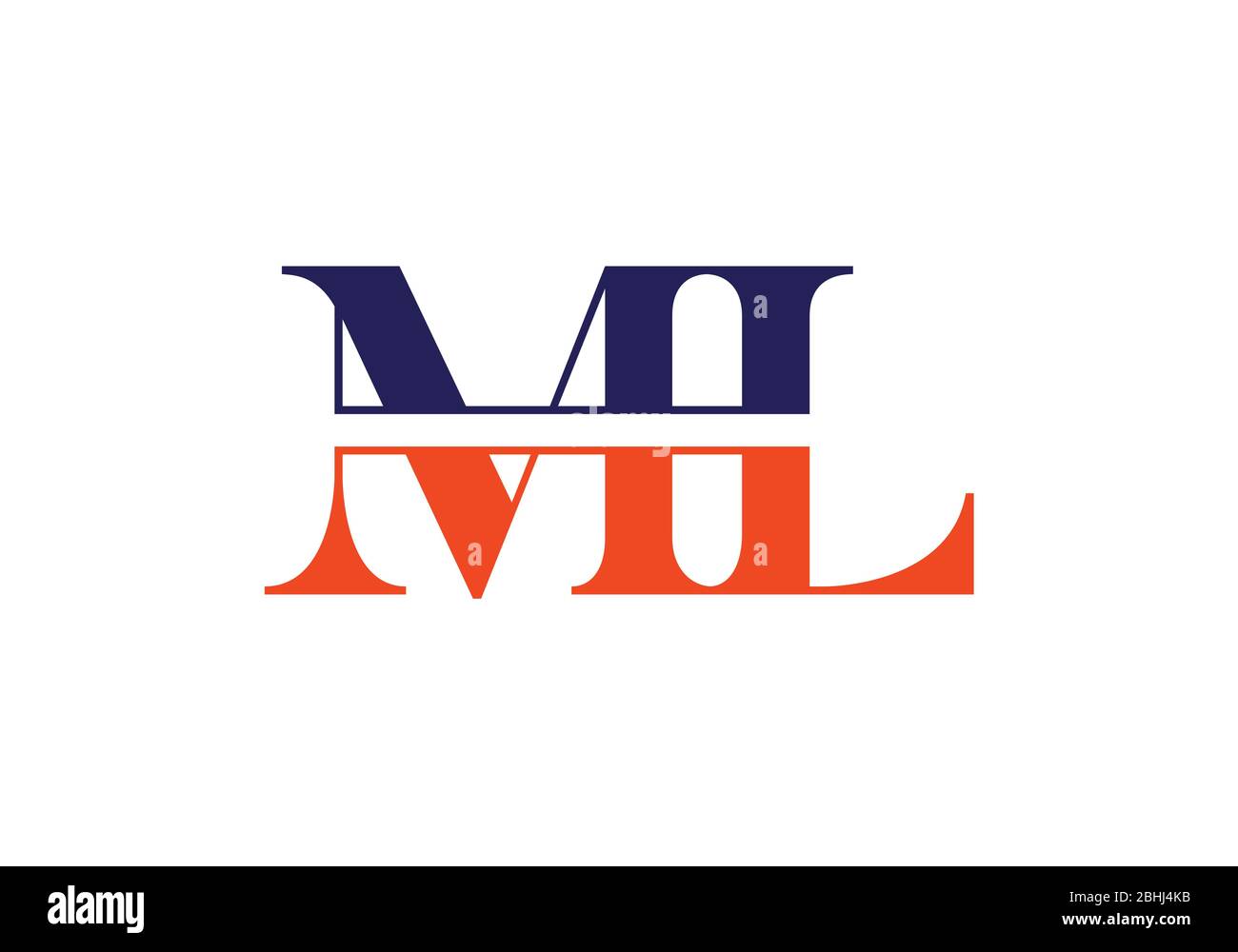 Initial Monogram Letter M L Logo Design Vector Template. ML Letter Logo ...