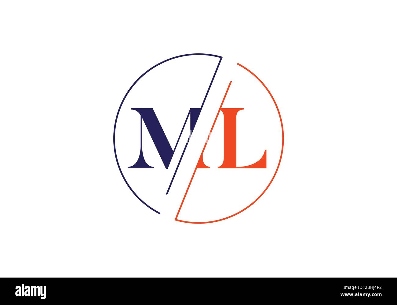 Initial Monogram Letter M L Logo Design Vector Template. ML Letter Logo ...