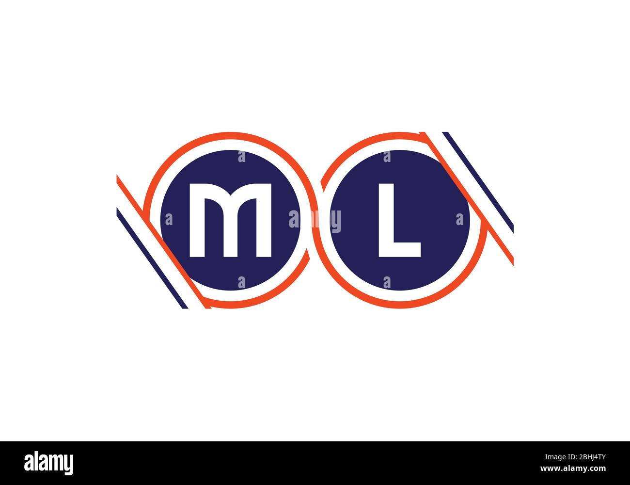 Initial Monogram Letter M L Logo Design Vector Template. ML Letter Logo ...