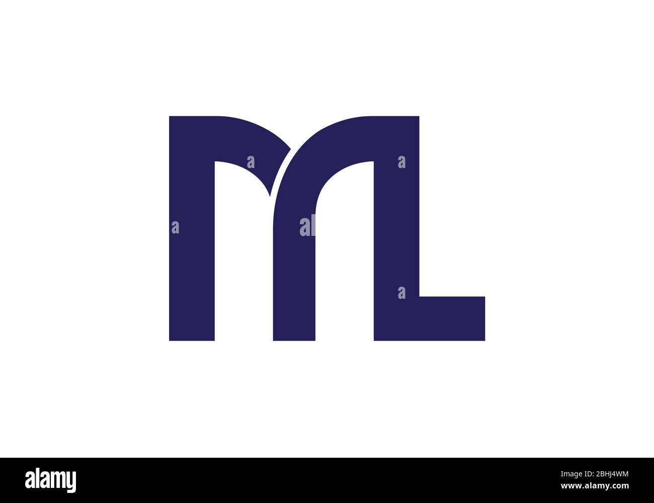 Initial Monogram Letter M L Logo Design Vector Template. ML Letter Logo ...