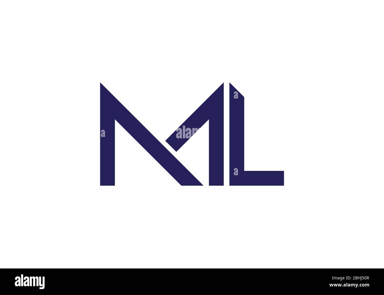 Initial Monogram Letter M L Logo Design Vector Template. ML Letter Logo ...