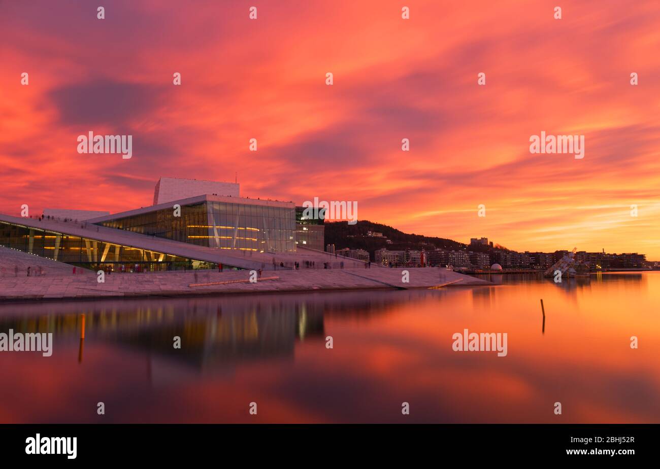 Opera house at sunset in Oslo, Norway Stock Photo - Alamy