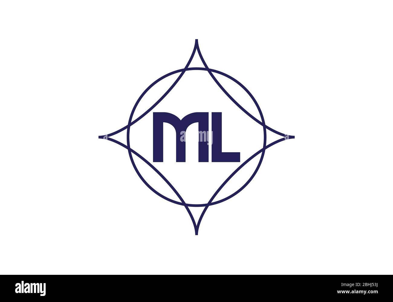 Initial Monogram Letter M L Logo Design Vector Template. ML Letter Logo ...