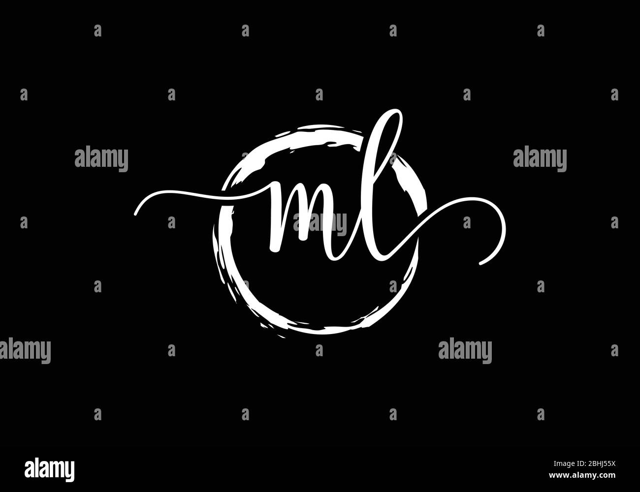 Initial Monogram Letter M L Logo Design Vector Template. ML Letter Logo ...
