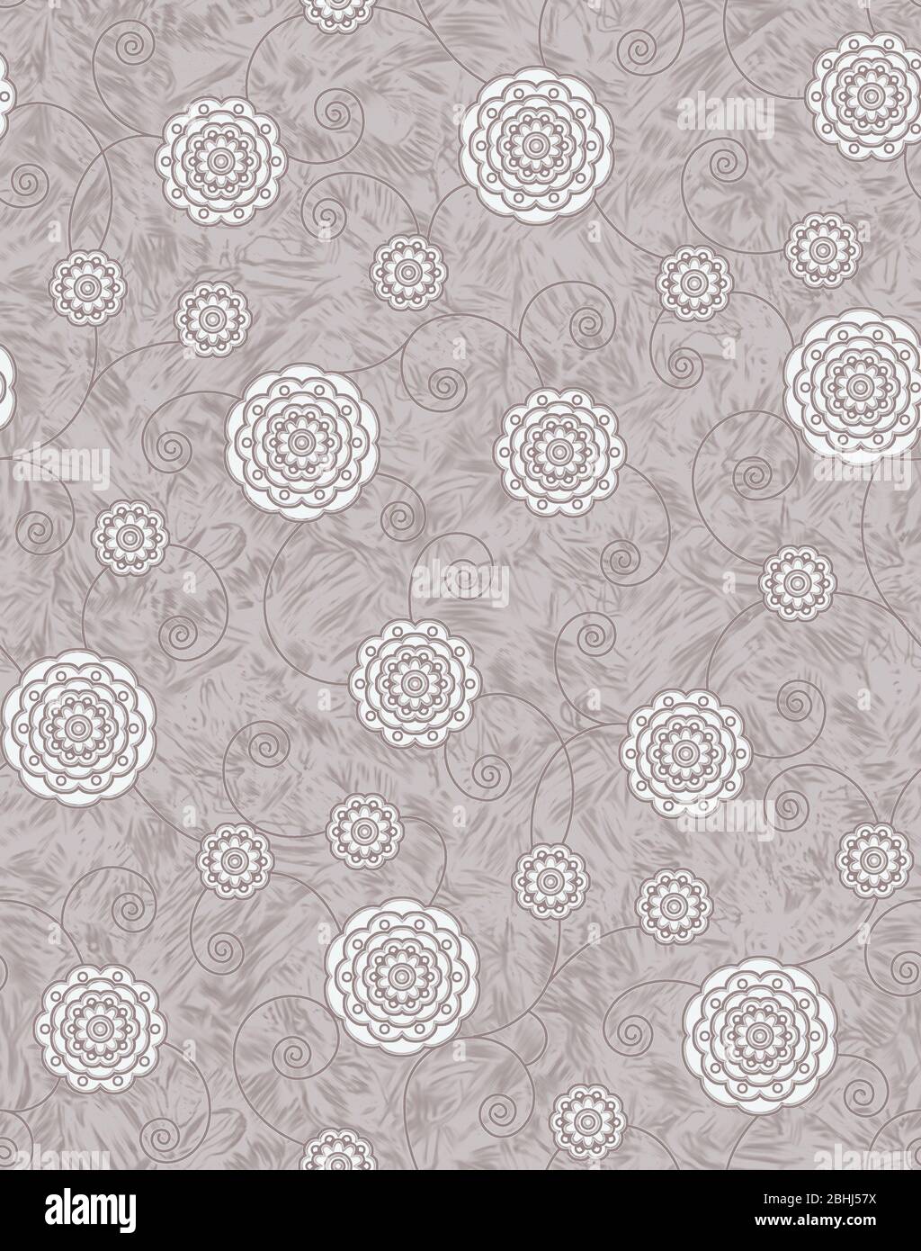 seamless texture background with geometrical floral design Stock Photo ...