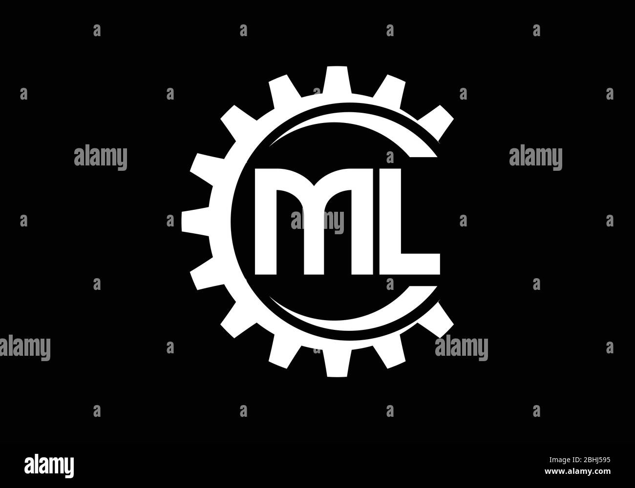 Initial Monogram Letter M L Logo Design Vector Template. ML Letter Logo ...