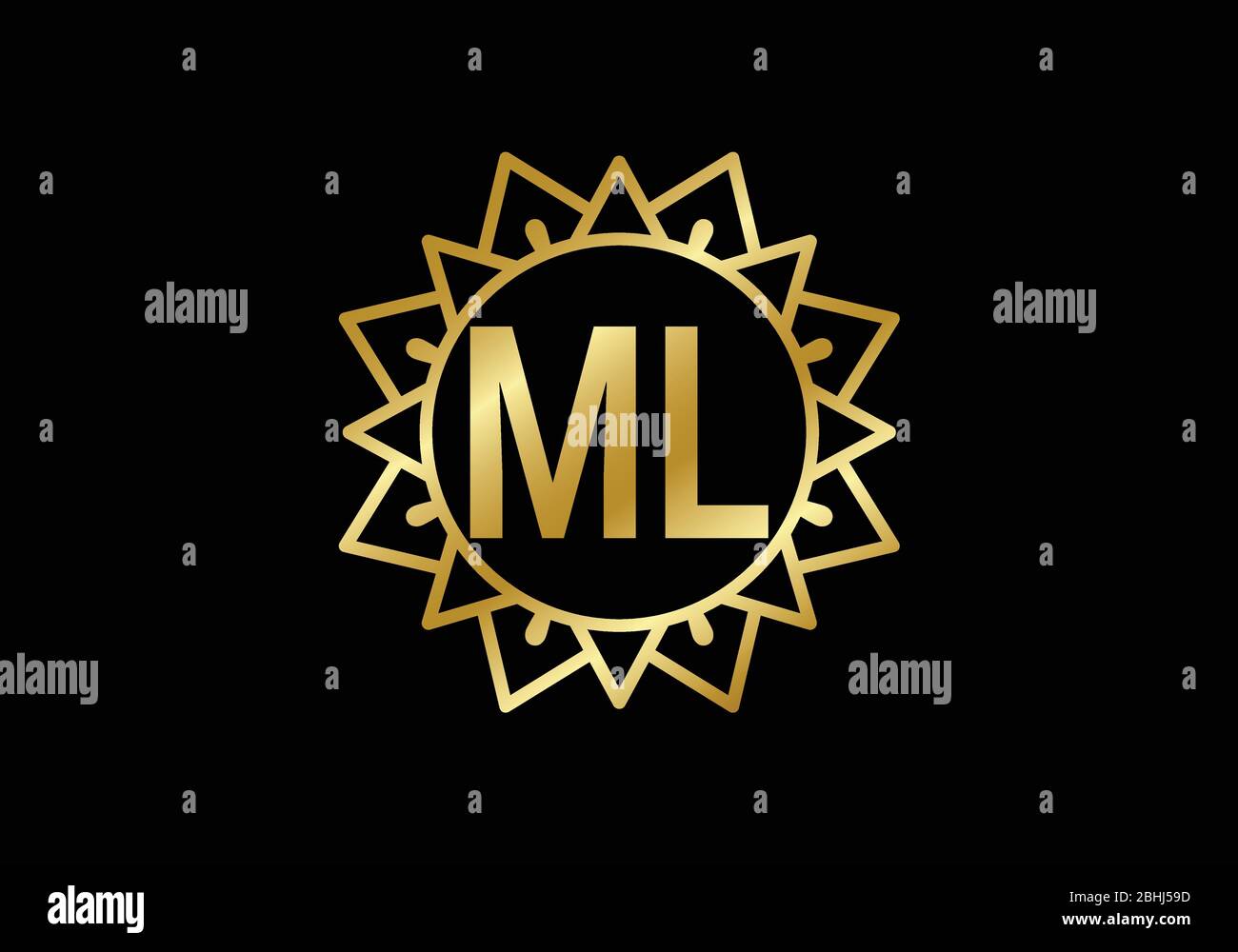 Initial Monogram Letter M L Logo Design Vector Template. ML Letter Logo ...