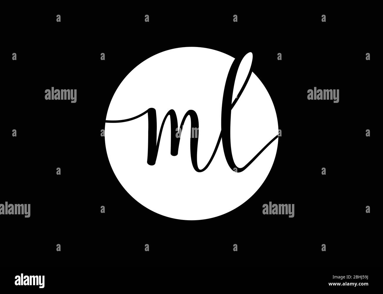 Initial Monogram Letter M L Logo Design Vector Template. ML Letter Logo ...
