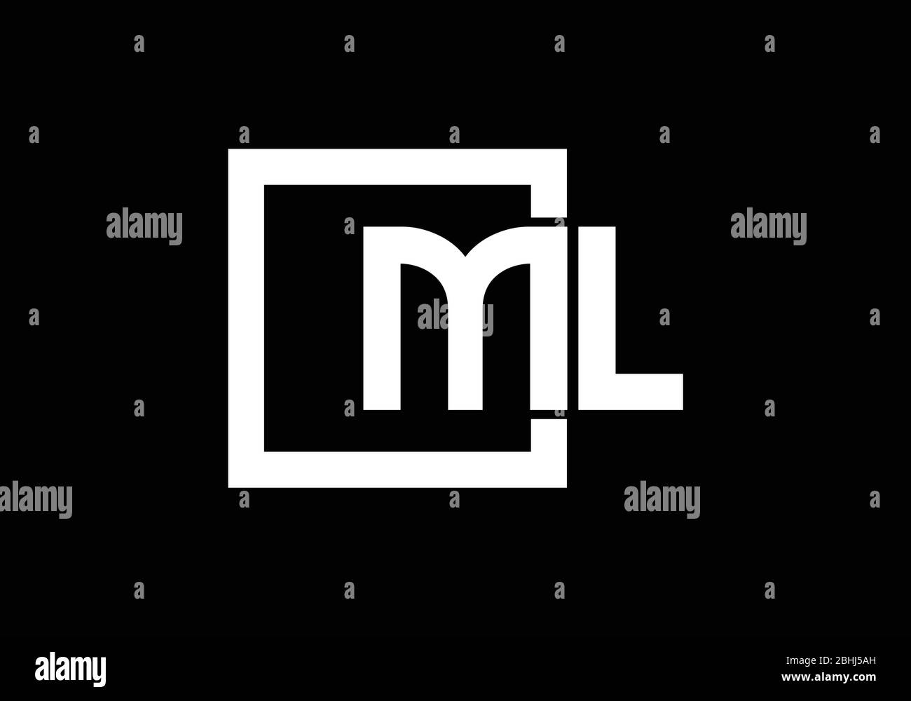 Initial Monogram Letter M L Logo Design Vector Template. ML Letter Logo ...
