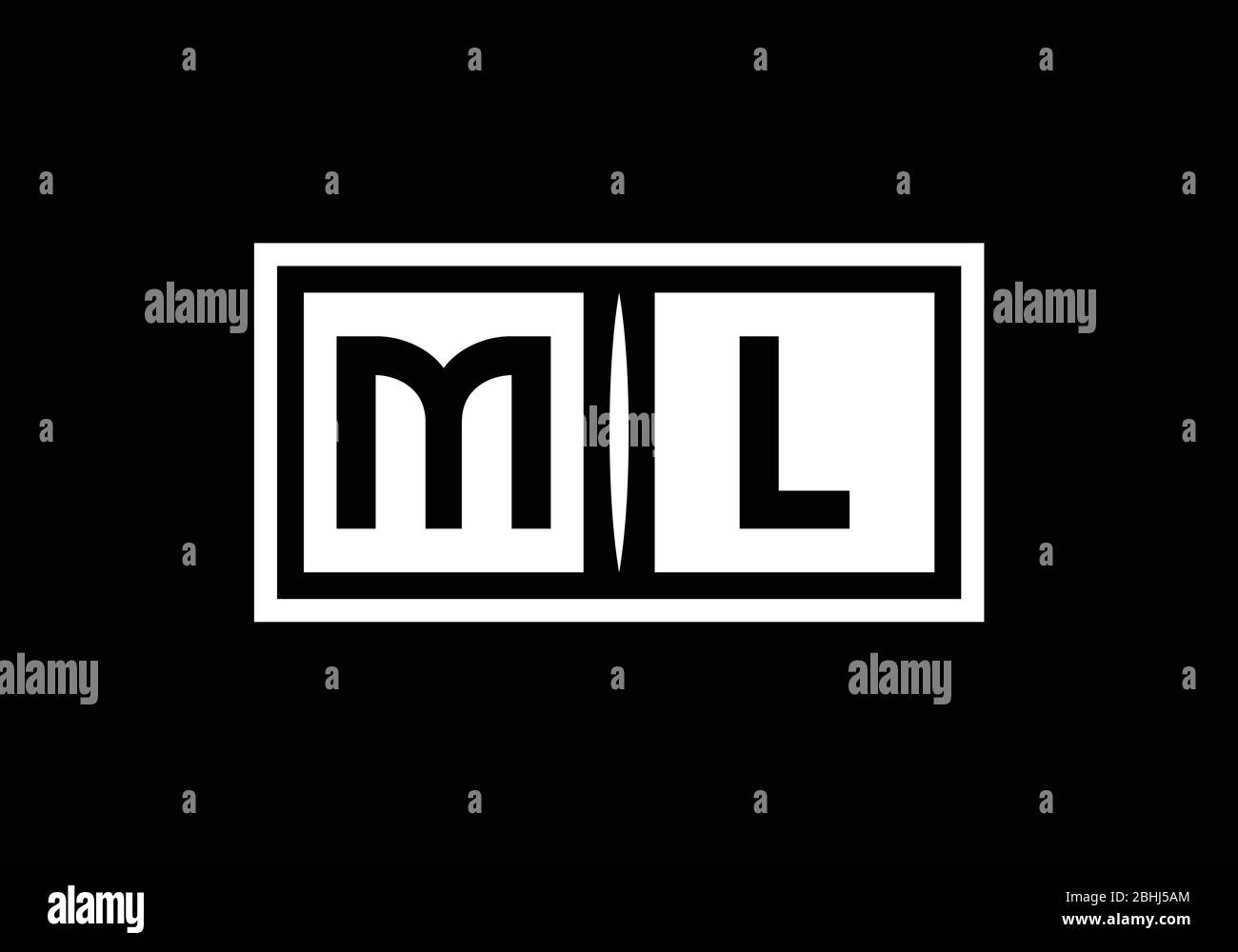 Initial Monogram Letter M L Logo Design Vector Template. ML Letter Logo ...