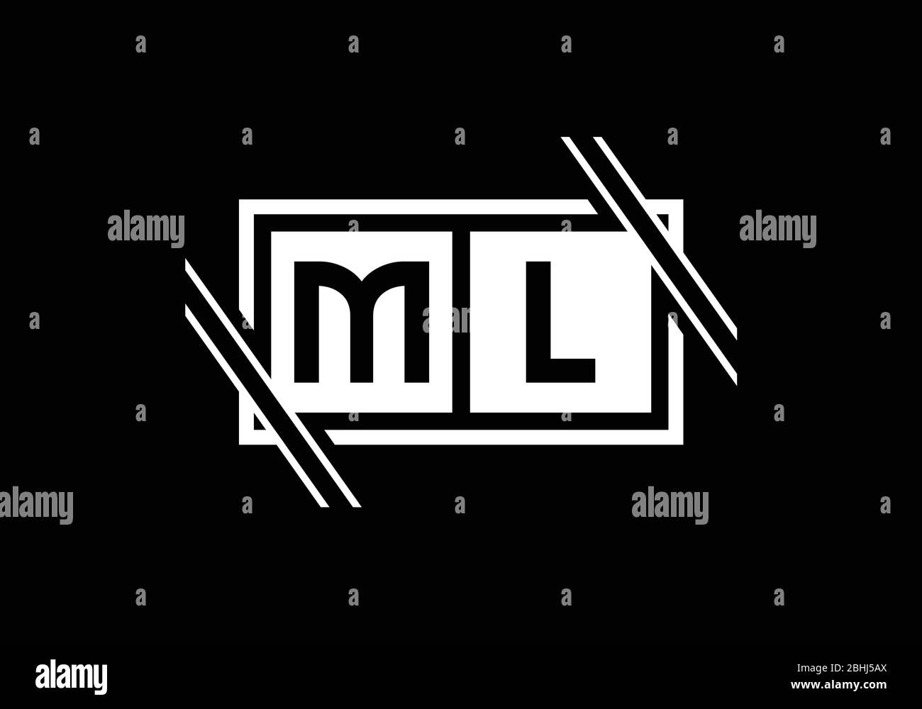 Initial Monogram Letter M L Logo Design Vector Template. ML Letter Logo ...