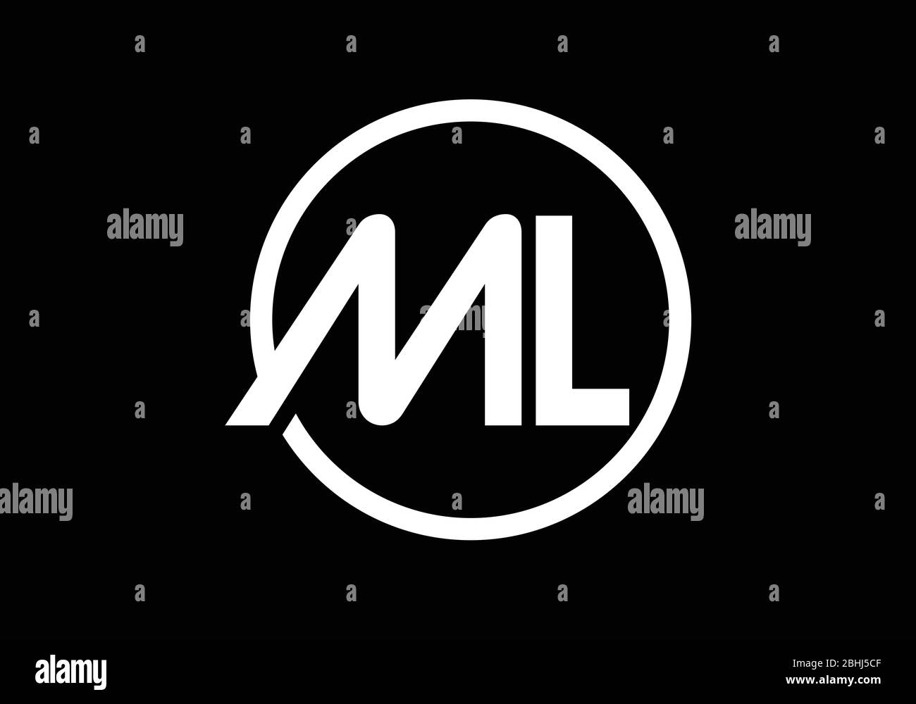 Initial Monogram Letter M L Logo Design Vector Template. ML Letter Logo ...