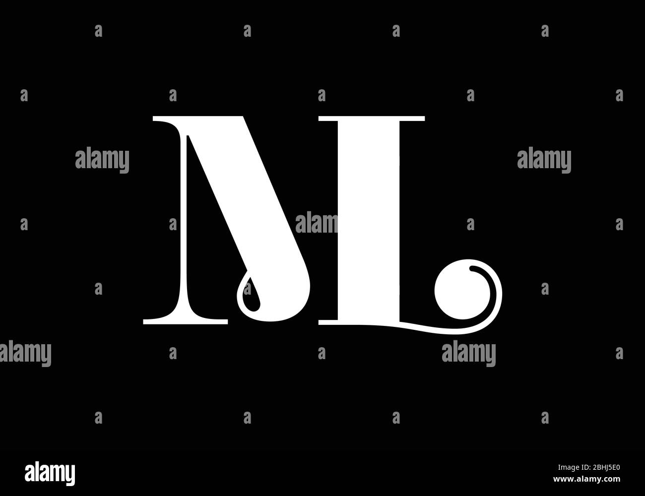 Initial Monogram Letter M L Logo Design Vector Template. ML Letter Logo ...