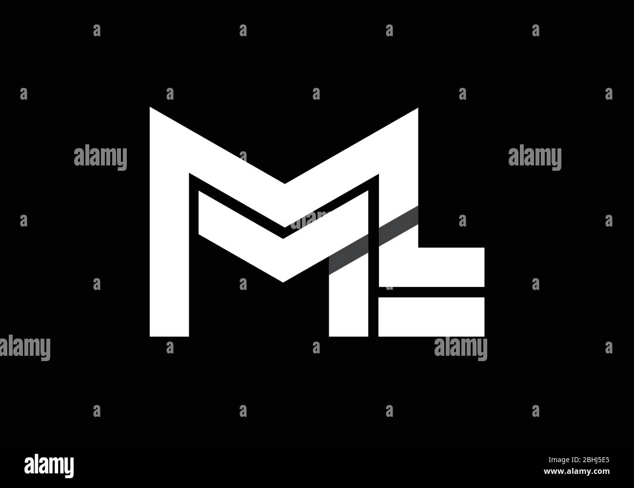 Initial Monogram Letter M L Logo Design Vector Template. ML Letter Logo ...