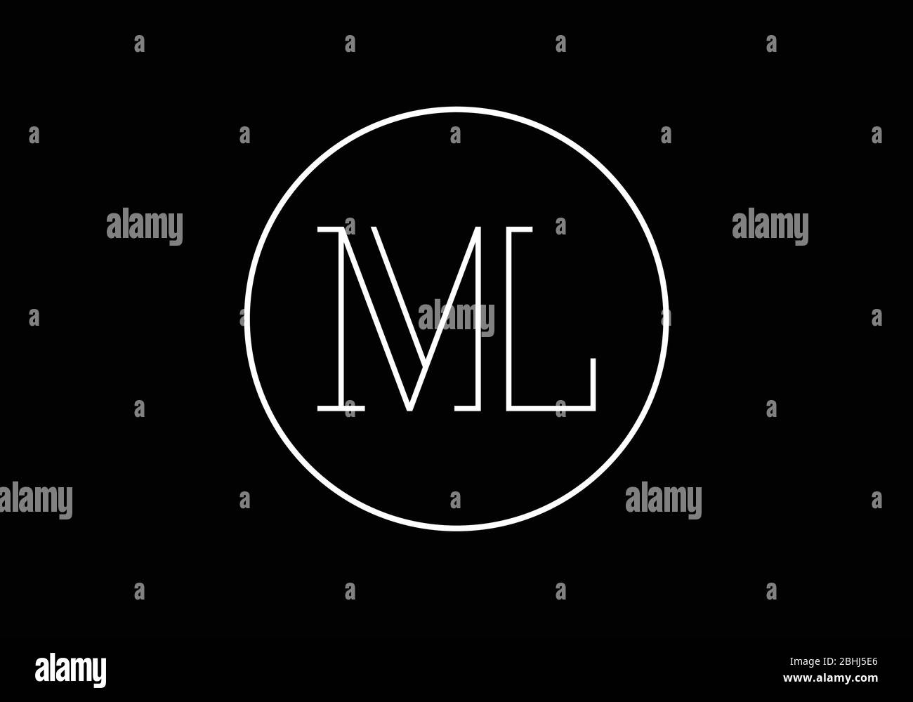 Initial Monogram Letter M L Logo Design Vector Template. ML Letter Logo ...