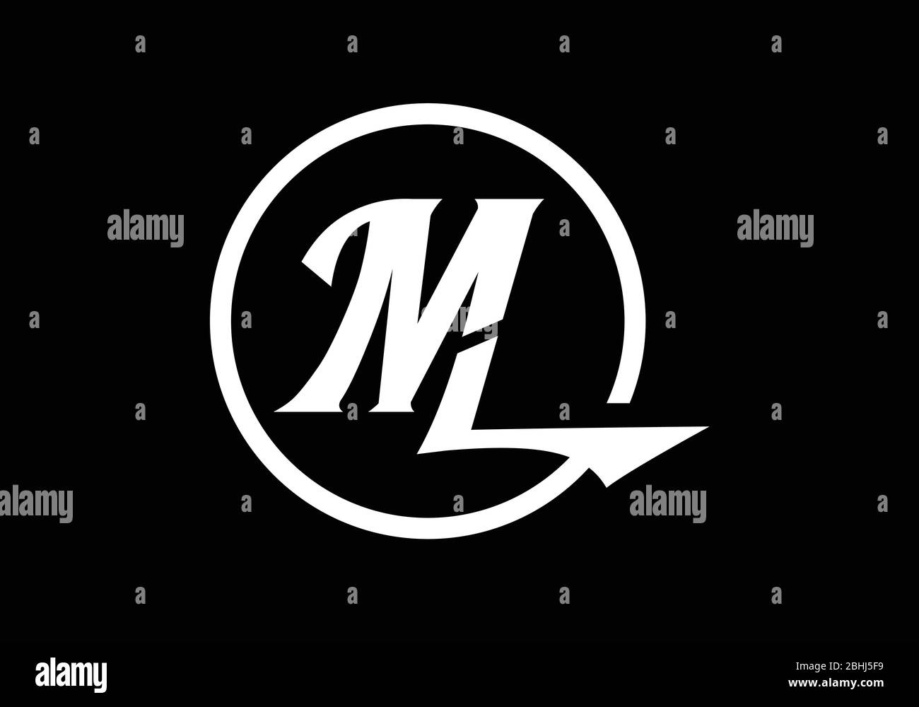 Initial Monogram Letter M L Logo Design Vector Template. ML Letter Logo ...