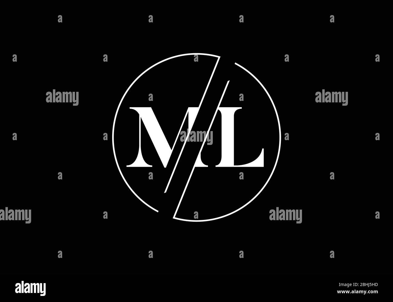 Initial Monogram Letter M L Logo Design Vector Template. ML Letter Logo ...